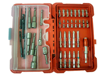 40PC Impact Drill Bits, Socket Adapters, Screws and Nut Drivers Tool ...