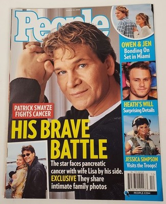 People Magazine Mar 24 2008 Patrick Swayze Fights Cancer | eBay