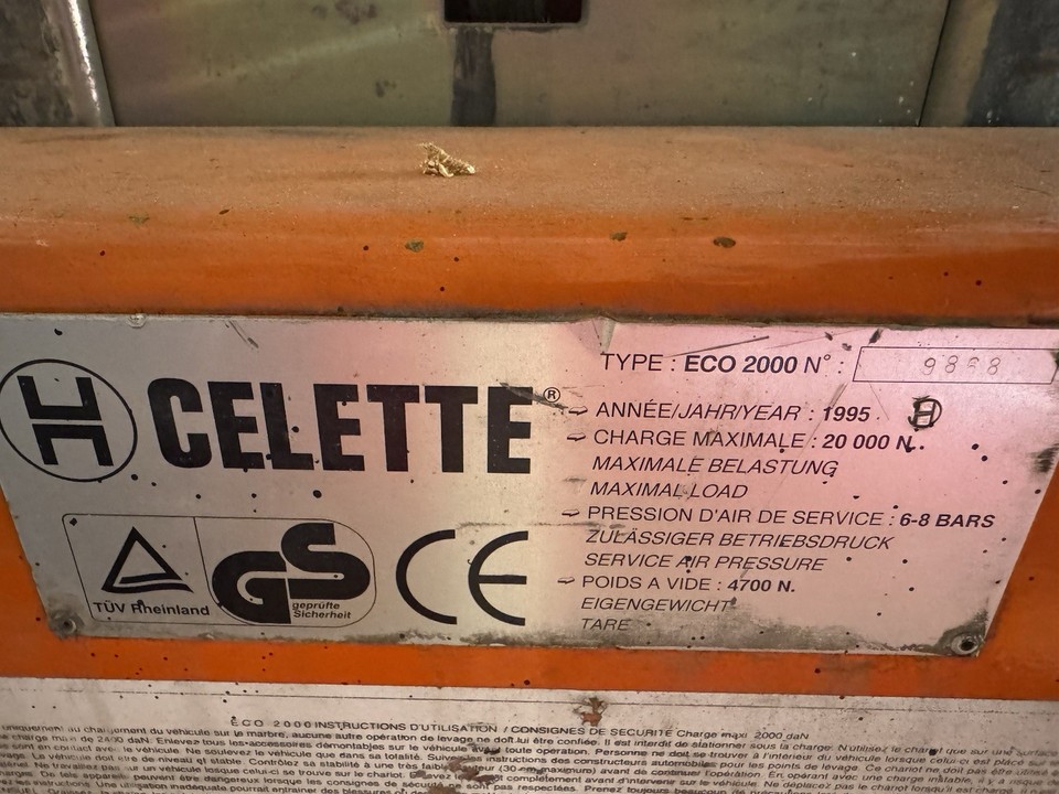 Celette MOBILE SINGLE POST VEHICLE LIFT / MOVABLE PORTABLE 1 POST ...