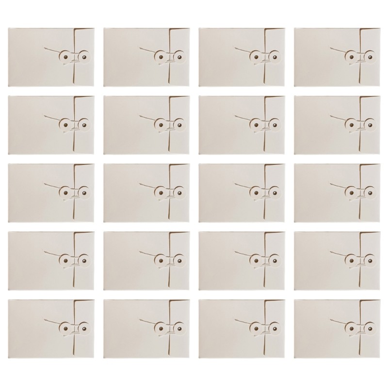 20Pcs/set Paper Envelope Vintage Envelope Pocket with Button & String ...