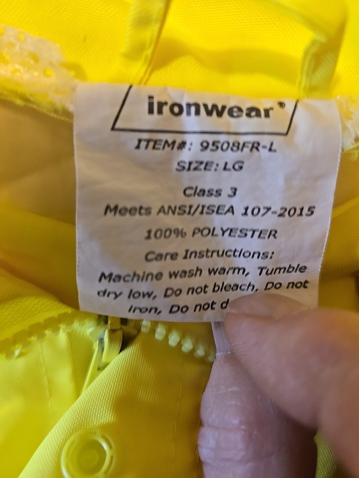 Ironwear Safety Rain Jacket Waterproof Reflective High Visibility with ...