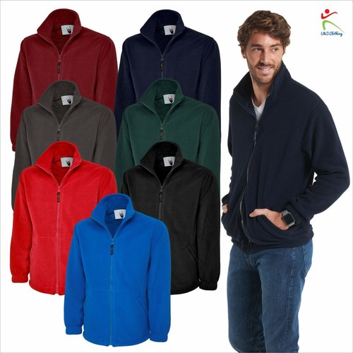 Uneek UC604 Mens Adult Classic Full Zip Micro Fleece Coat Jacket Size ...