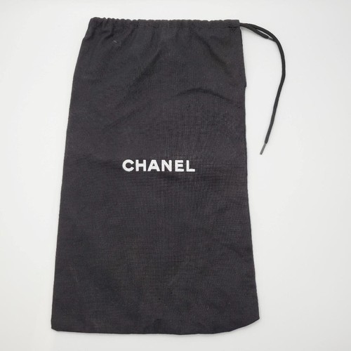 Black cotton CHANEL draw string dust bag 12 ¾” x 7 3/8” | eBay