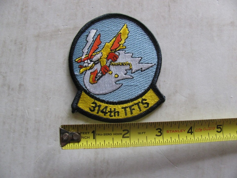 USAF AIR FORCE 314th TFTS TACTICAL FIGHTER TRAINING Military Patch 3 ...