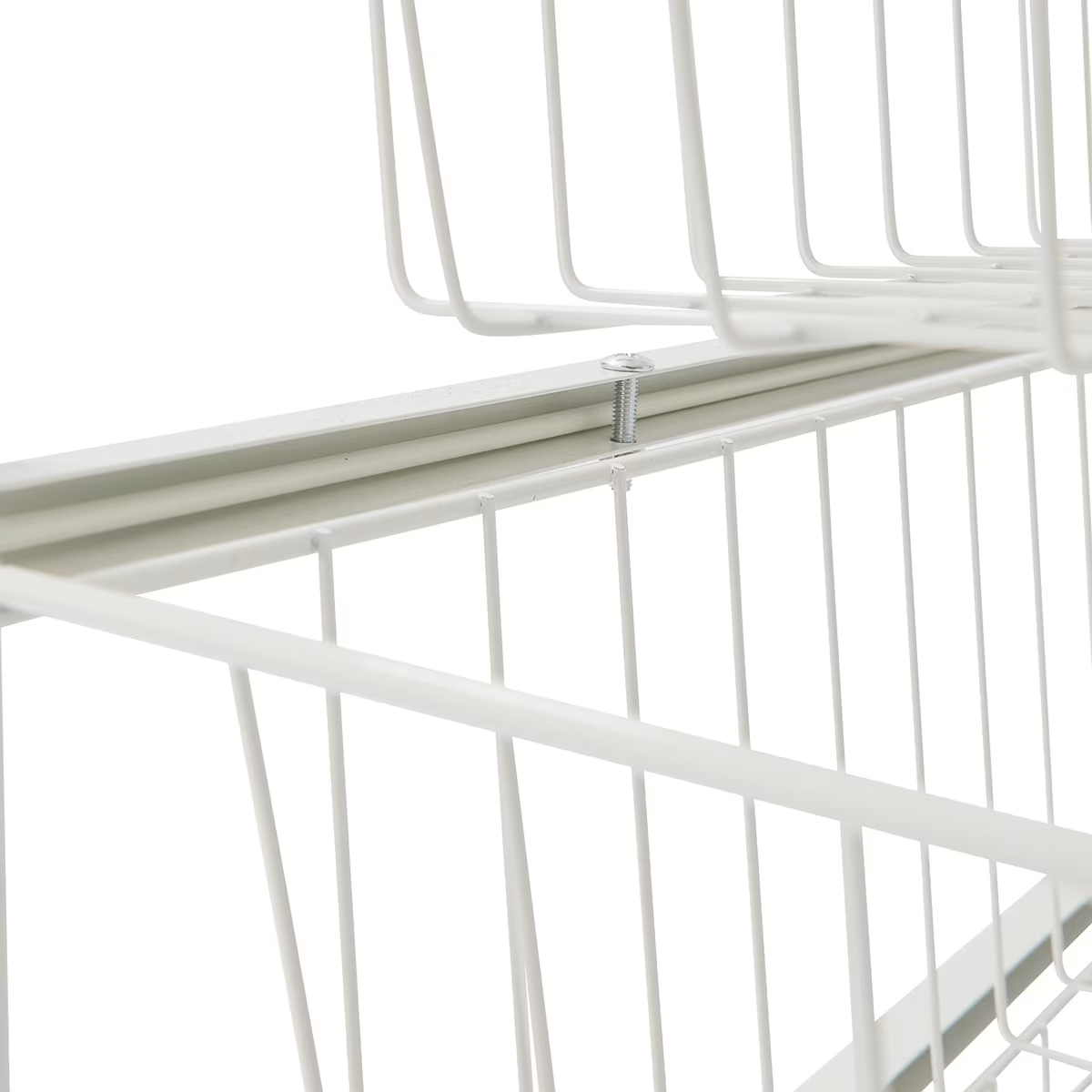 5 White Wire Drawer Unit Metal Baskets Rack Tower Cabinet Storage ...