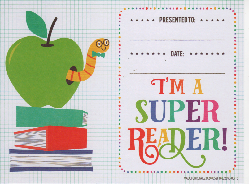 I'm a Super Reader Student Award Certificate Teacher Set 24 Paper ...