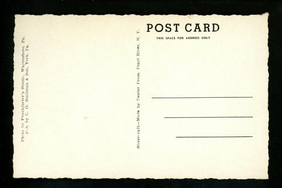 Post Office postcard Pennsylvania PA Waynesboro error spelling hydrant ...