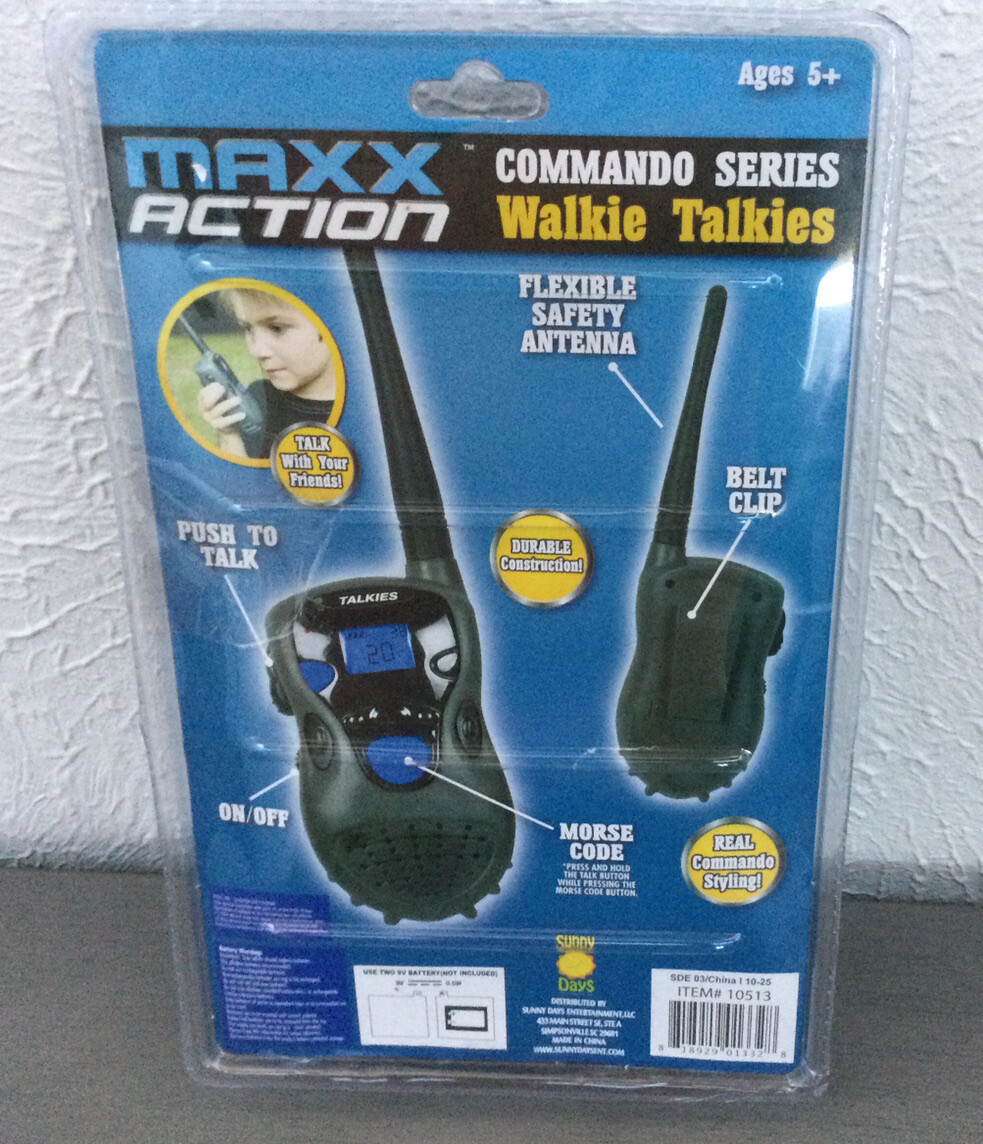Maxx Action Commando Series Walkie Talkies up to 100 Meters Morse Code ...