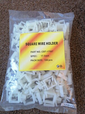 100 X plastic square clips 17.5mm | eBay UK