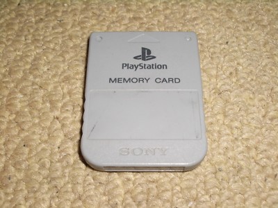 SONY PLAYSTATION 1 PS1 OFFICIAL MEMORY CARD 1 MB 1MB Grey Genuine PSX ...