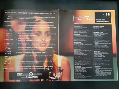 Fiona Apple MTV Video Music Awards VMA'S Rare Original Promo Poster Ad ...