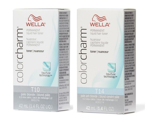 Wella Color Charm T-10, 14, 28, 050 with 20 DEVELOPER 0.21oz Combo ...