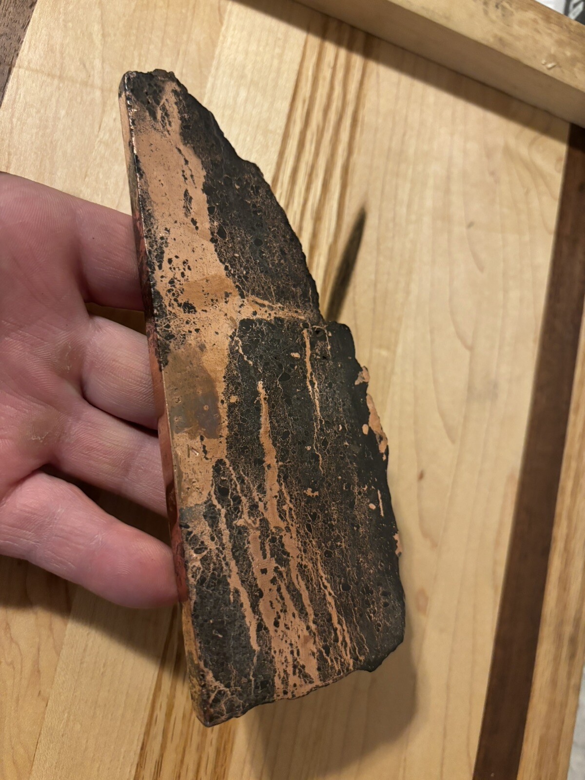 1 LB slab NATIVE COPPER Firebrick Specimen QUINCY MINE SMELTER MICHIGAN ...