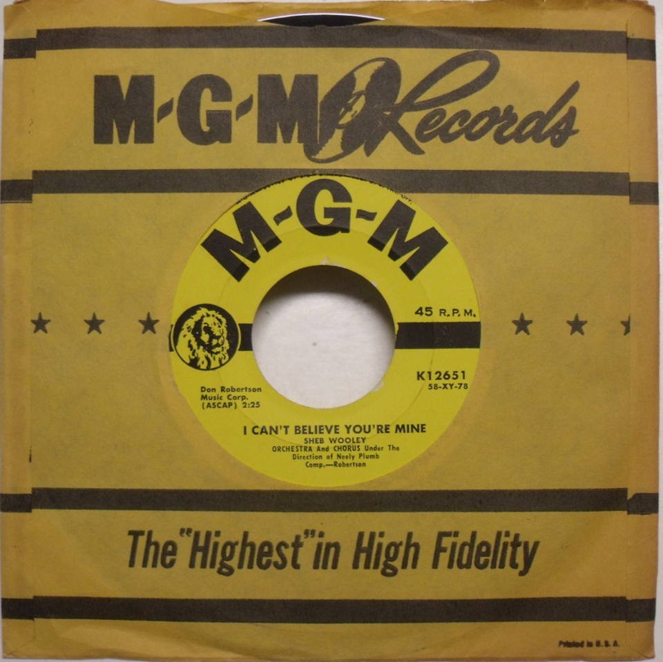 Sheb Wooley - The Purple People Eater - 1958 Novelty 45 on MGM | eBay