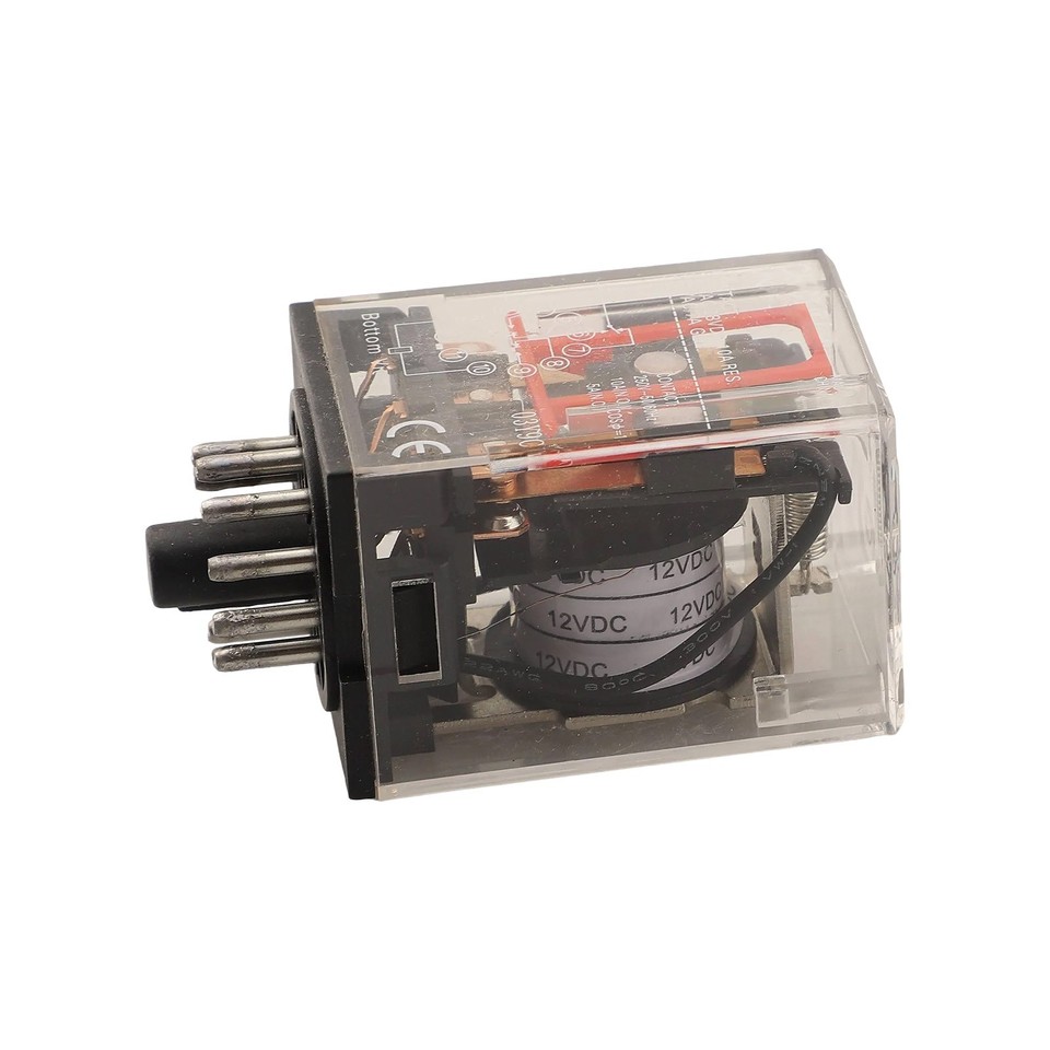 Reliable MK3P DC 12V Relay 11 Pin Socket 10A 250VAC Silver Alloy ...