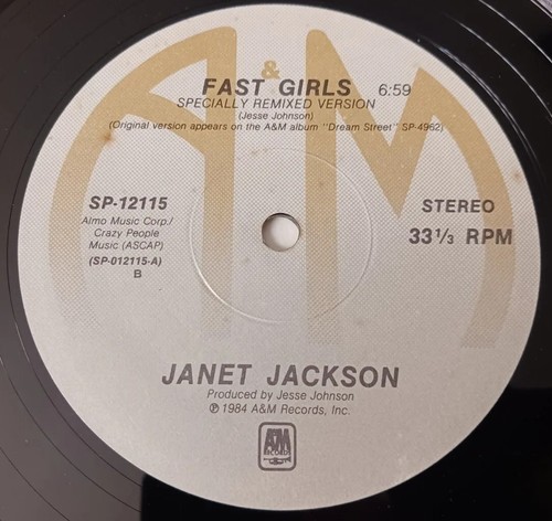 Janet Jackson - Fast Girls / French Blue 12" Single - 1982 A&M | eBay