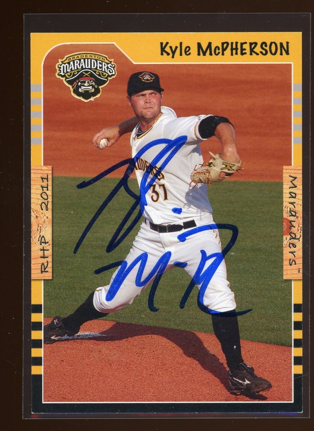 2011 Bradenton Marauders KYLE MCPHERSON Signed Card autograph auto ...