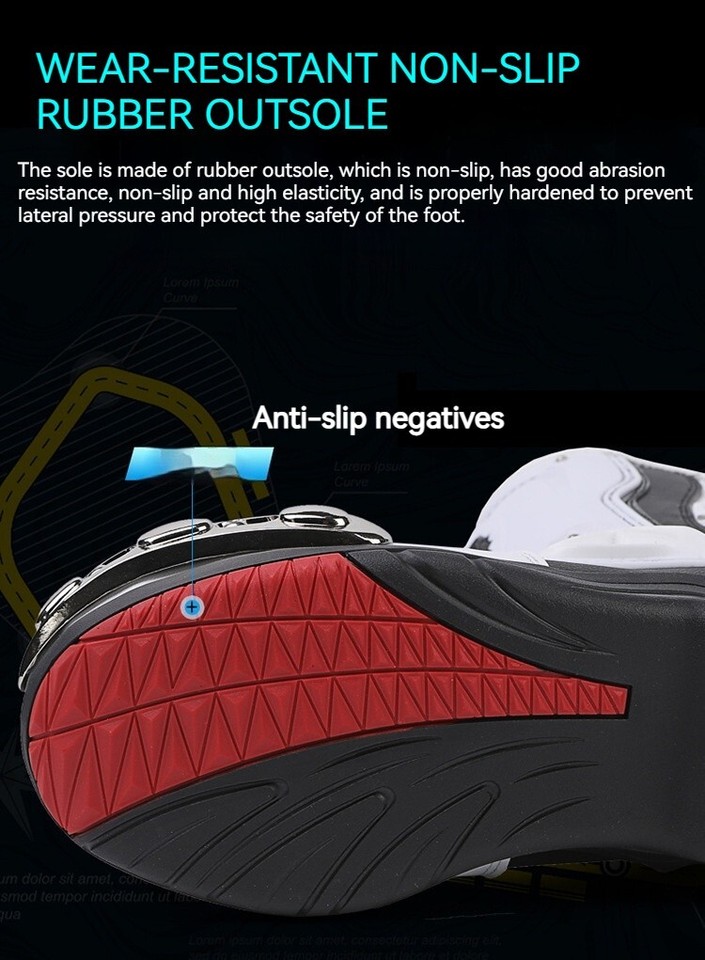 JG WOLVES Mens Motorcycle Boots Motorbike Riding Breathable Shoes Non ...