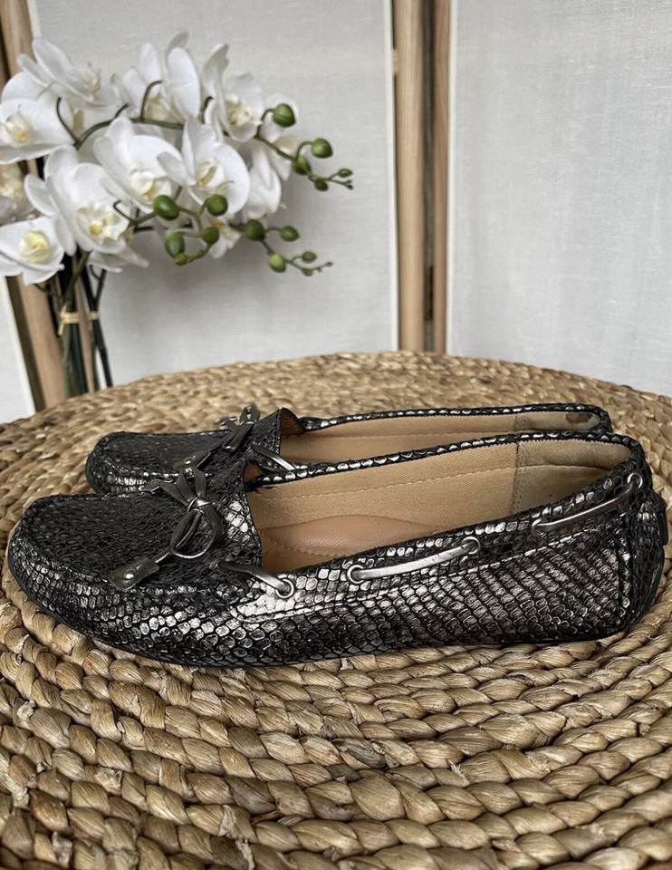 Clarks Artisan snake print leather loafers flat shoes UK 4.5 | eBay UK