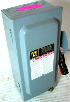 SQUARE D H321N SAFETY SWITCH, DISCONNECT SWITCH, FUSIBLE HD, 240V 30A ...