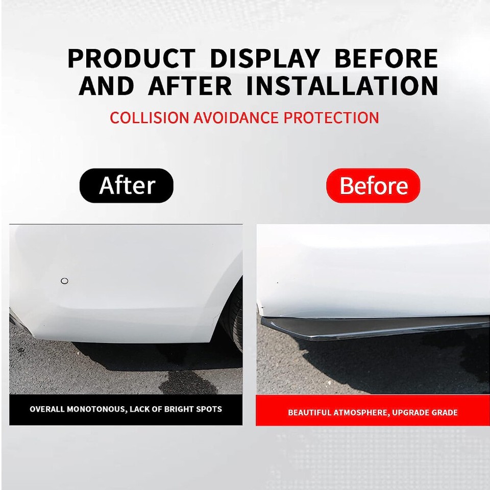 For Chrysler 300C 300S 200 Rear Bumper Lip Splitter Diffuser Glossy ...