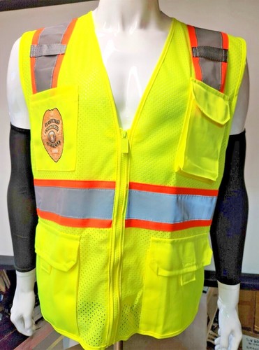 FX Two Tone YELLOW Security Safety Vest with 4 Front Pocket | eBay