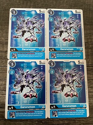 4x Garurumon EX1-015 U Playset Digimon TCG Classic Collection | eBay
