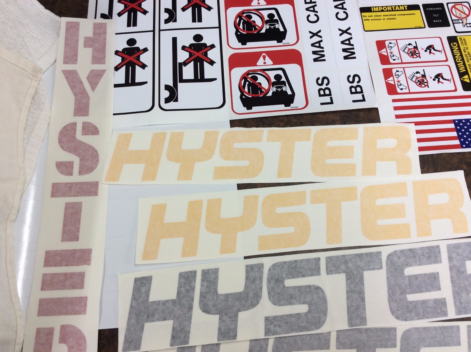 Hyster Forklift Decal kit safety decals included in Hyster package ...