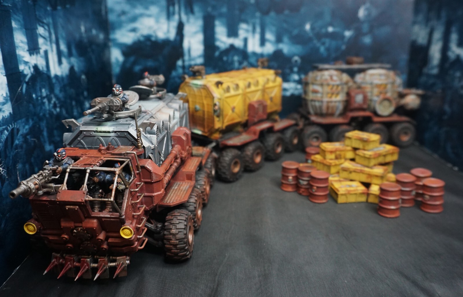 Cargo-8 Ridgehauler Trailer Promethium Tanks painted Necromunda ...