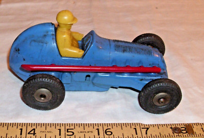 MARX #7 SPRINT OPEN WHEEL RACE CAR FRICTION PLASTIC TOY 1950s IN BLUE ...