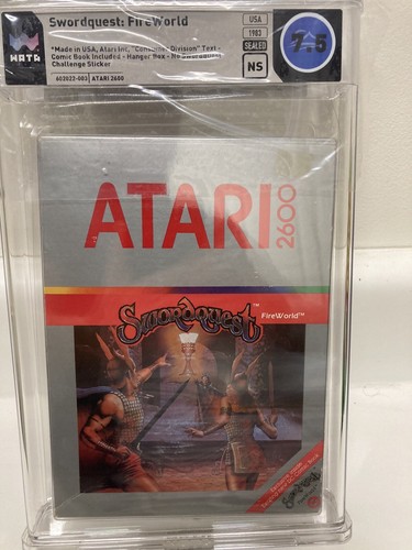 Swordquest Fire world Atari 2600 WATA 7.5 NS VGA Sealed Rare New Silver ...