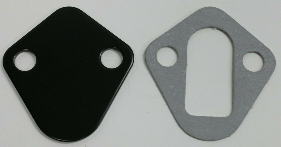 SB Ford 289 302 351W Small Block Black Fuel Pump Block Off Plate With ...