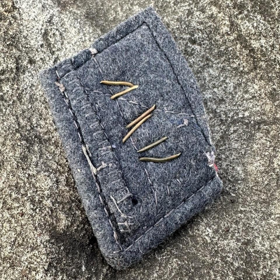ORIGINAL WWII WW2 German Luftwaffe Flak Cut Off Collar Tab On Material ...