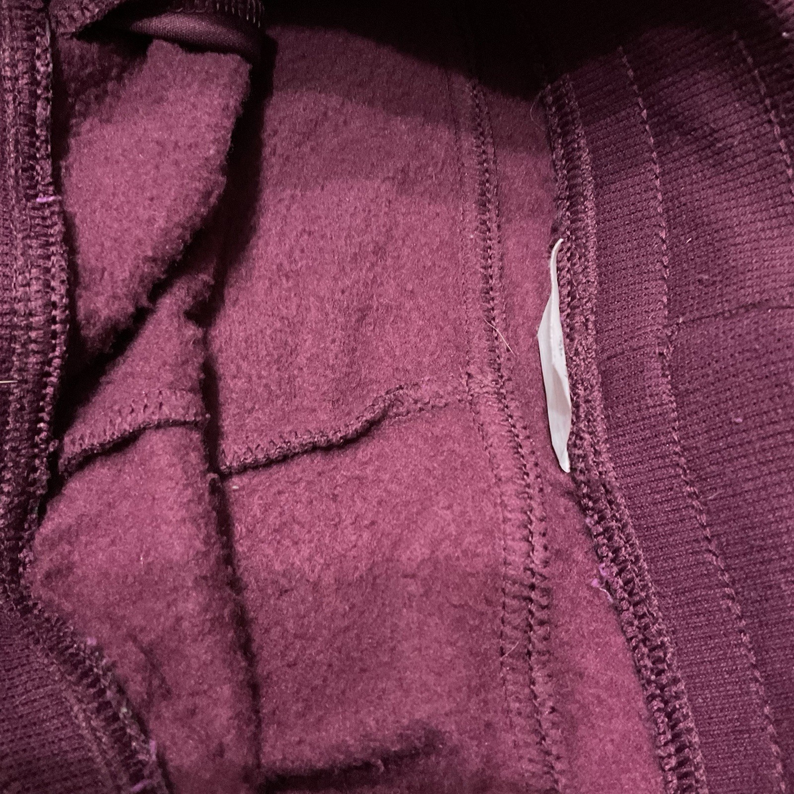Athletic Works Cranberry Maroon Fleece-Lined Drawstring Sweatpants, Sz ...