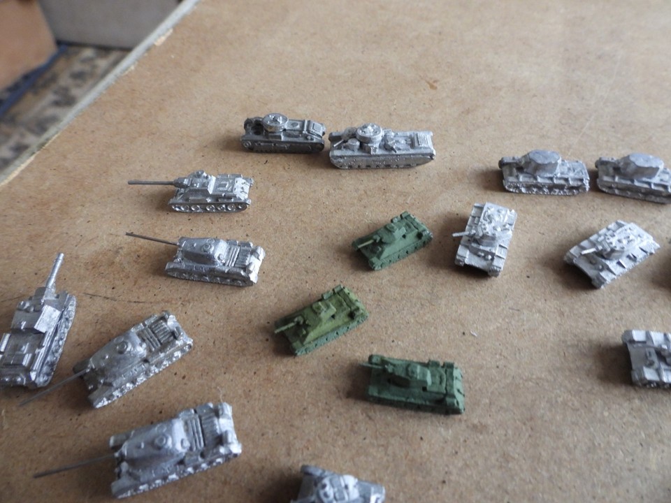 6mm 1/300 metal micro armour wargaming model vehicles WW2 russian tanks ...