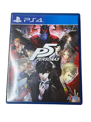 Persona 5 MINT DISC First Print Blue Label Sony PlayStation 4 PS4 CIB ...