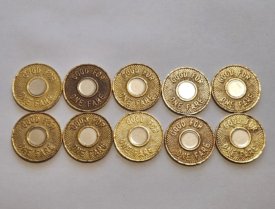 New York City, NYC Transit Authority Token - Bullseye, 1985 - Lot Of 10 ...