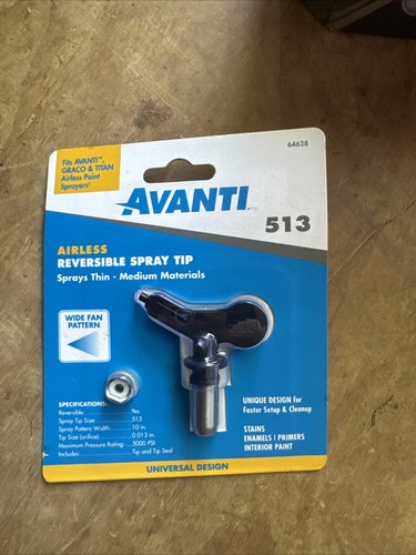 Avanti 64628 Airless Reversible Spray Tip Thin- Medium 513 for sale ...