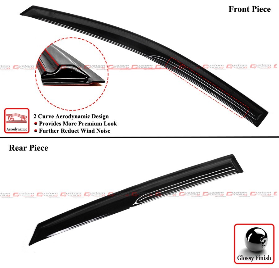 FOR 2025 TOYOTA CAMRY M STYLE JDM 3D WAVY DOOR WINDOW VISOR RAIN GUARD ...