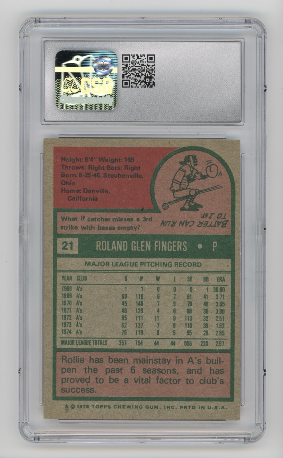 1975 Topps - Rollie Fingers #21 for sale online | eBay