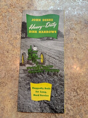 John Deere Old Original Disk Harrows Sales Brochure | eBay