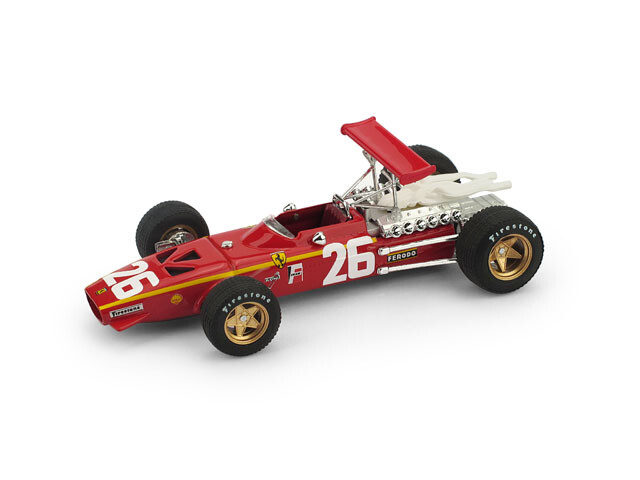 Model Car Formula 1 F1 Scale 1:43 Brumm Ferrari 312 Ickx 1968 France Gp ...