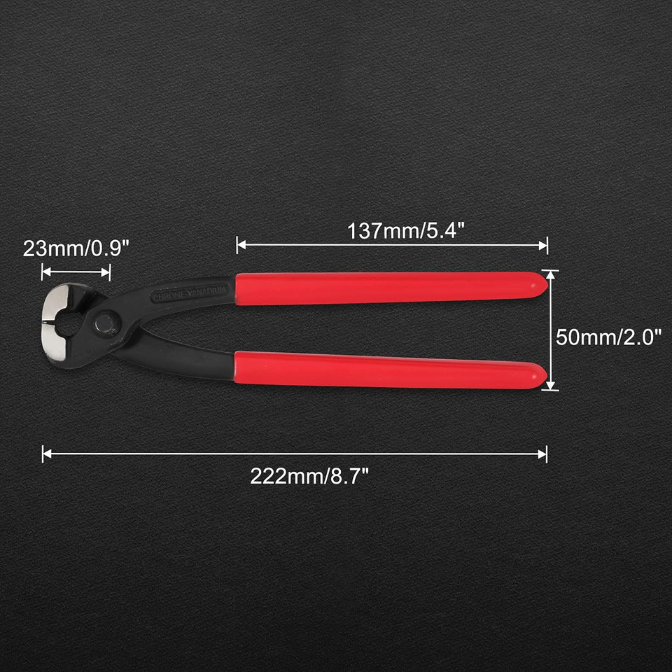 9-Inch Ear Clamp Pliers Front and Side Jaw Ear Clamp Pincers Crimping ...