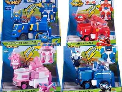 Official Super Wings Transform Bot Transforming Airplane Toys Vehicle ...