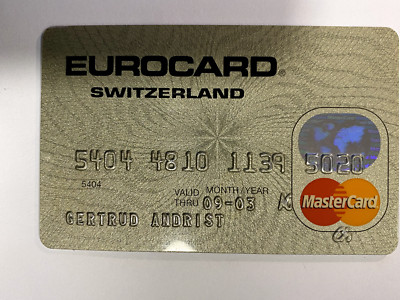 EuroCard Switzerland Credit card Mastercard | eBay