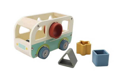 Kaper Kidz - ECOSHAPE WHEELIE VAN SHAPE SORTER - Educational Wooden Toy for Todd | eBay Australia