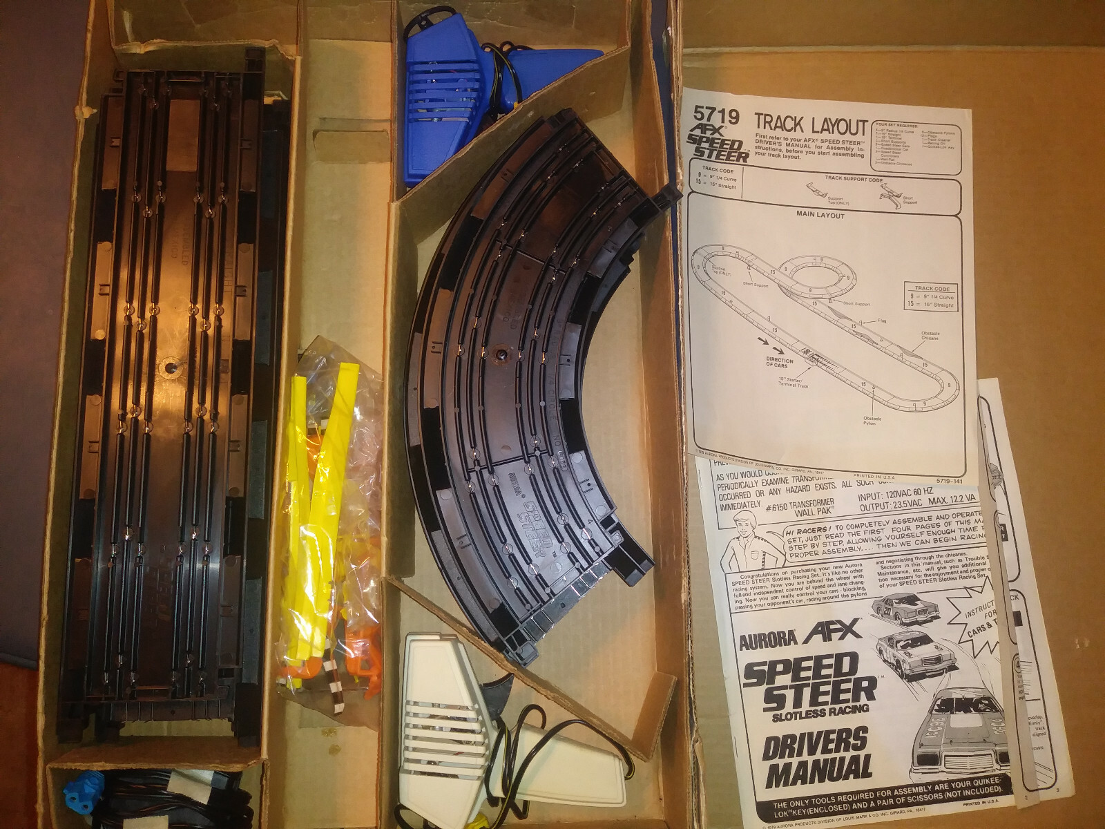 Vintage, 1979, Aurora, AFX, Speed Steer, Racing set, Road Hog Raceway ...
