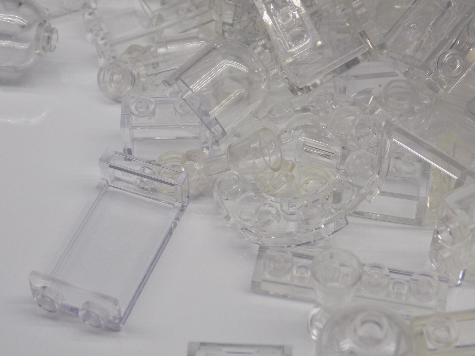 LEGO 100 pc Lot TRANSLUCENT CLEAR BUILDING Parts n PIECES {WASHED} | eBay