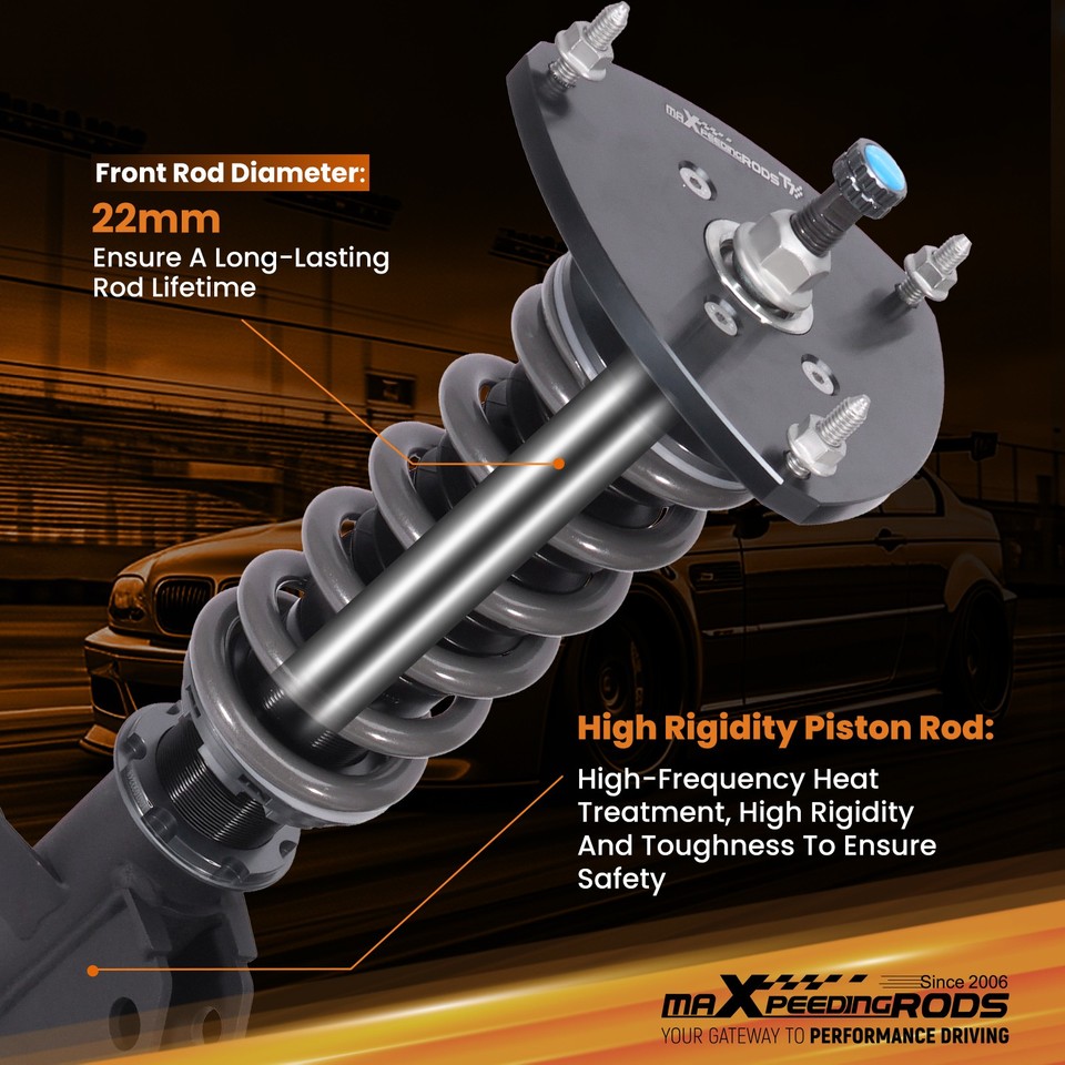 MaXpeedingrods Coilover 24 Way Suspension Struts For Subaru WRX STI 15 ...
