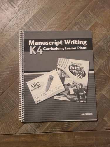 Abeka Christian Homeschool Manuscript Writing K4 Curriculum/Lesson ...